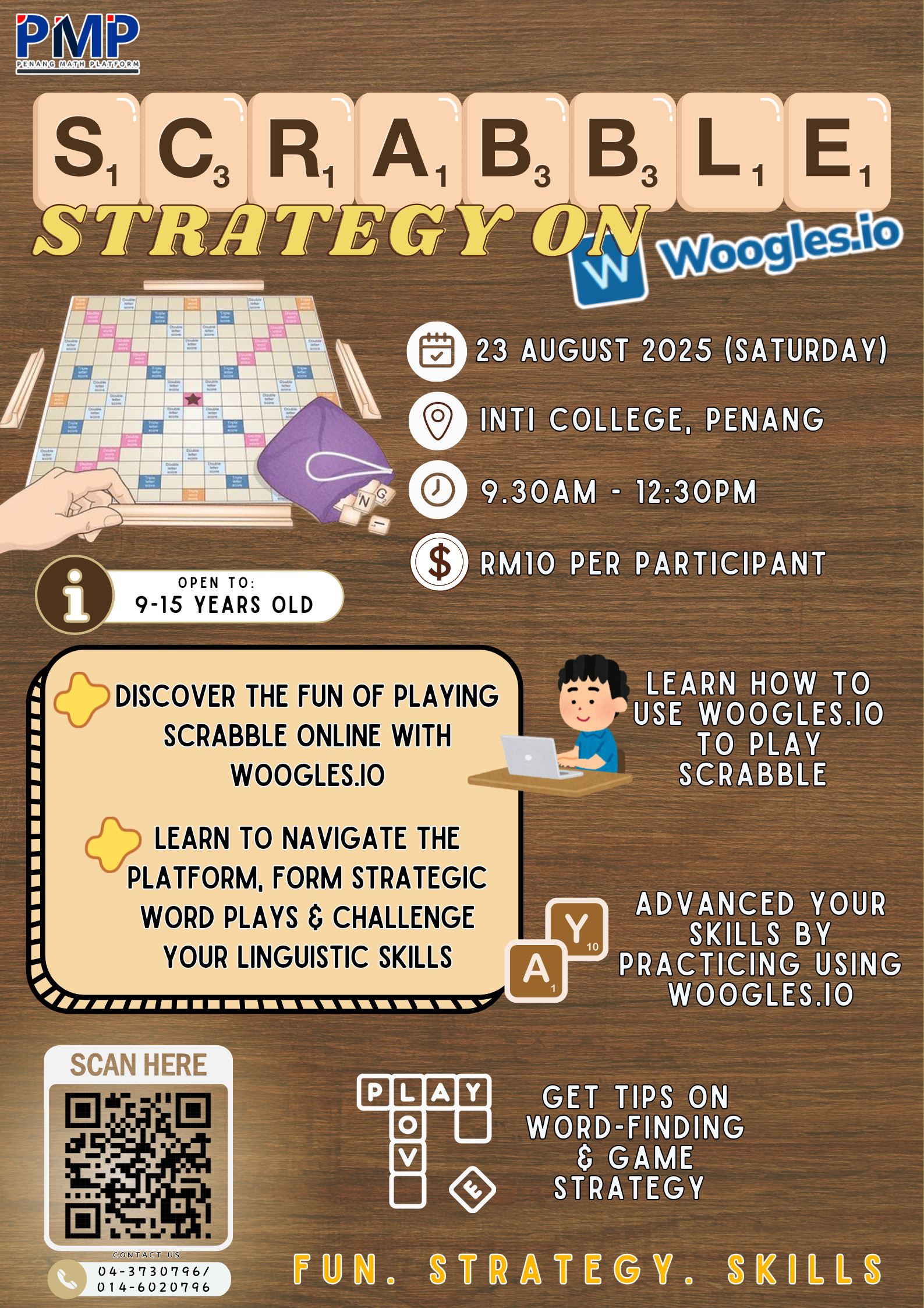 Scrabble Strategy & Woogles Workshop - PMP