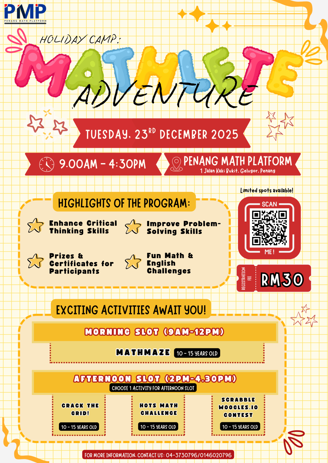 MATHLETE ADVENTURE HOLIDAY CAMP 2025 - PMP